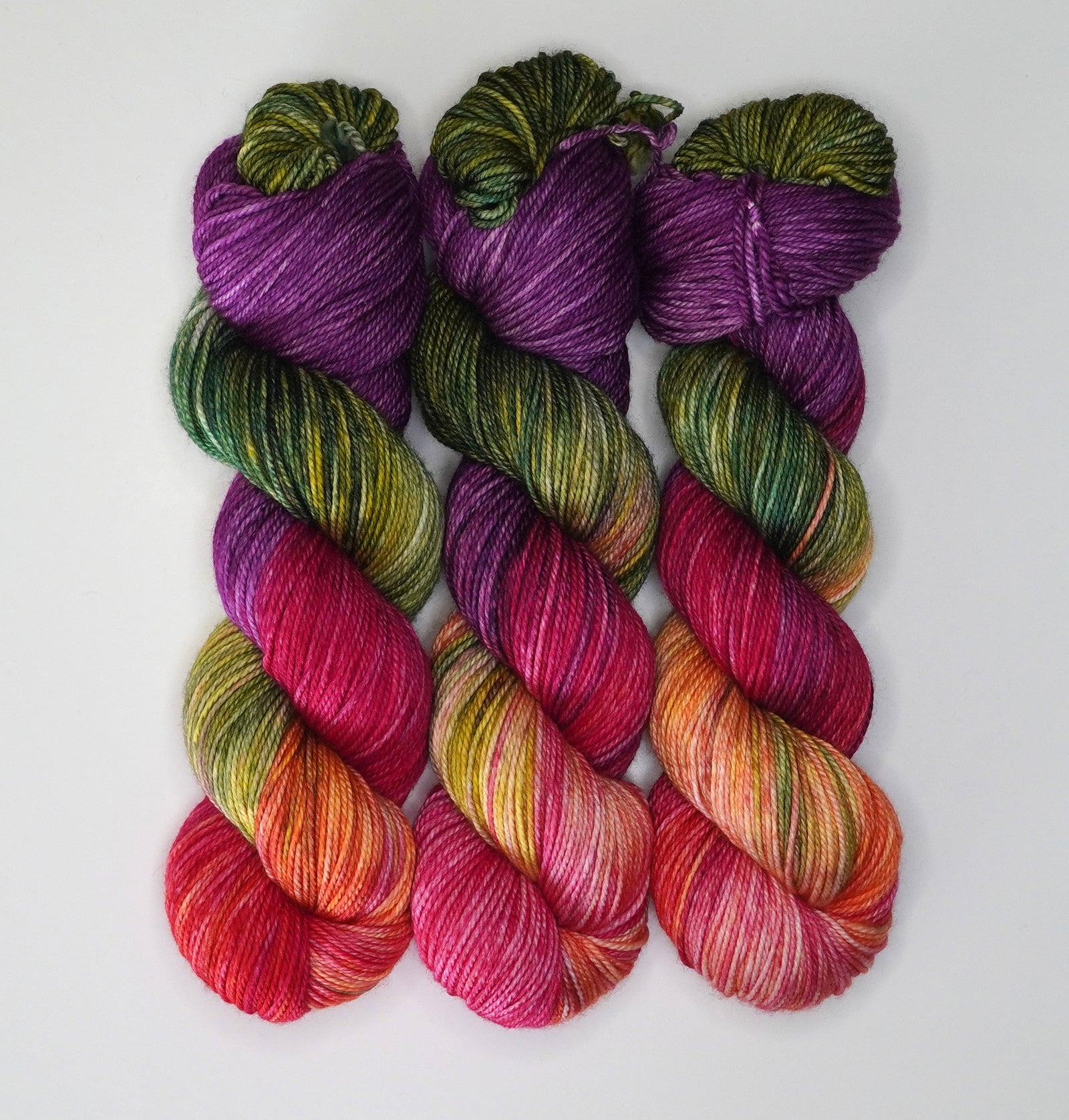 Summer Berry Multicolor Merino Nylon Yarn | Fingering & Worsted – Wild ...